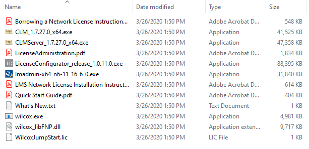 License Server Install Files