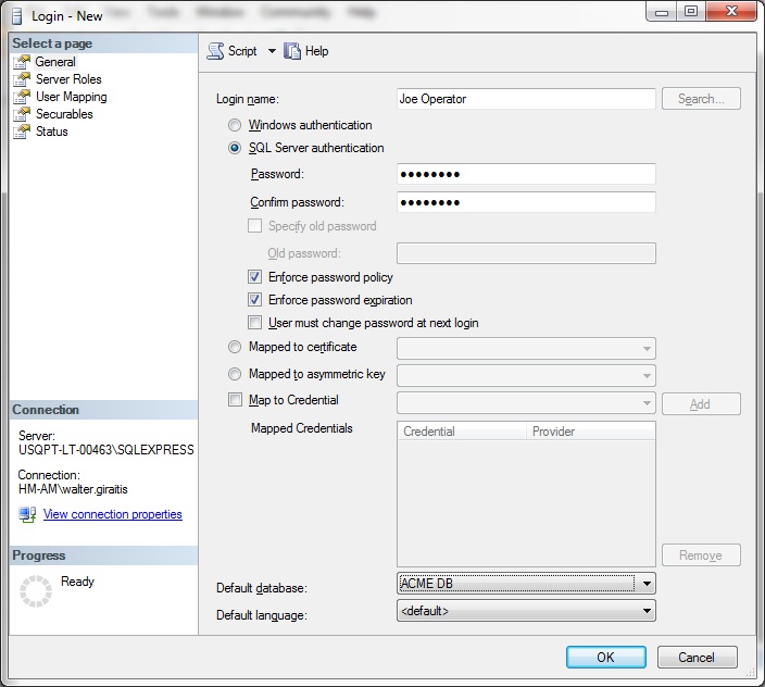 How do I use SQL Authentication with DataPage+?