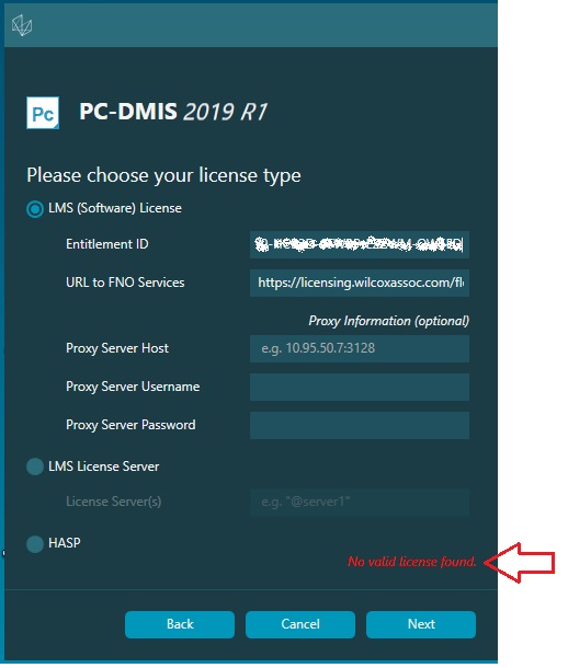 Installation failed with the message: "PC-DMIS....An error occured" or ...