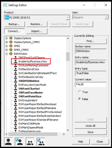 PC-DMIS registry settings related to crashing and sluggish performance