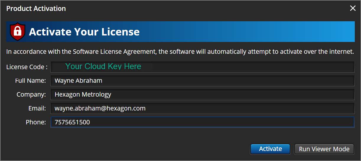 Activating an Inspire Cloud Key